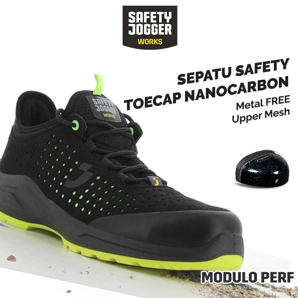 Jual Sepatu Safety Jogger Modulo S1 PS Perf Black Nanocarbon Ringan ...
