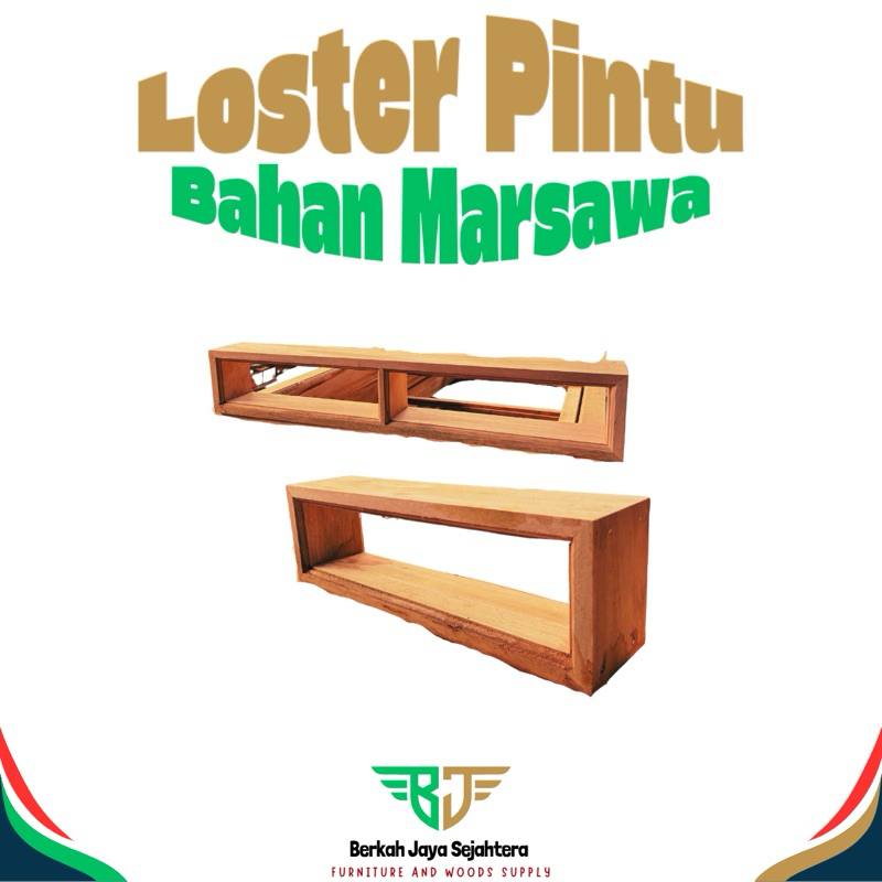 Jual Loster pintu dan jendela bahan kayu marsawa premium ukuran standar ...