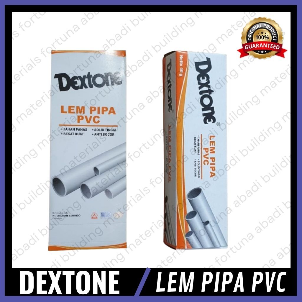 Jual Lem Pipa PVC Merk Dextone 40gr | Shopee Indonesia