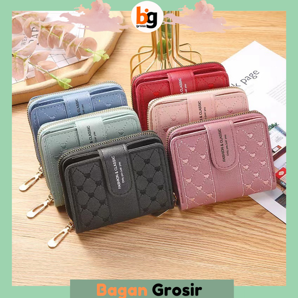 Jual BG Dompet Resleting Lipat Wanita Kartu Koin Mini Fashion Style ...
