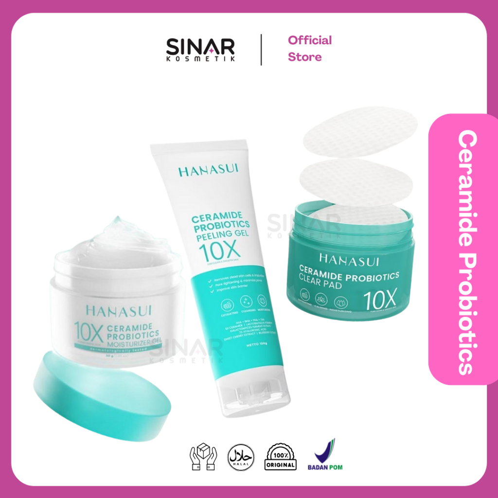 Jual Hanasui Ceramide Probiotics Skincare Series | Moisturizer Gel ...
