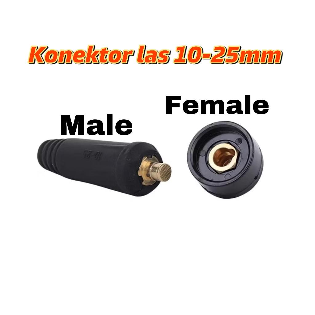 Jual Konektor las male female 10-25 mm colokan mesin las connector ...