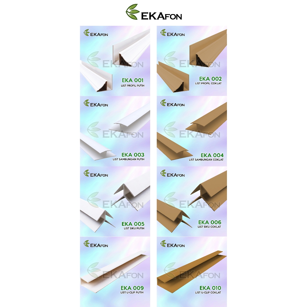 Jual EKAFON / (COKLAT) LIST PROFIL, SAMBUNGAN, SIKU LIAR, UCLIP / LIST ...