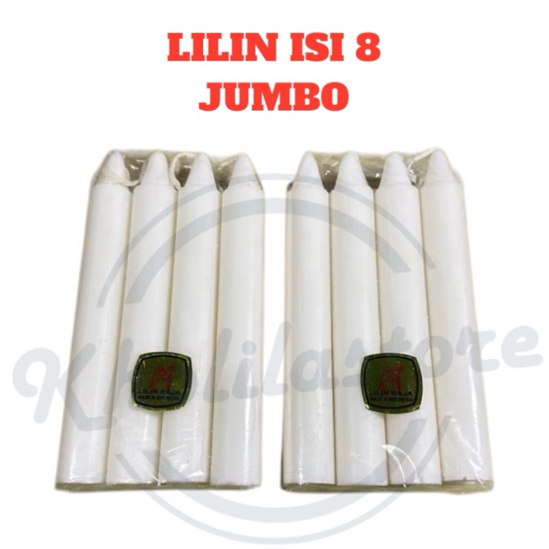 Jual Lilin Putih Raja / Lilin Mati Lampu isi 8 batang (Jumbo) | Shopee ...