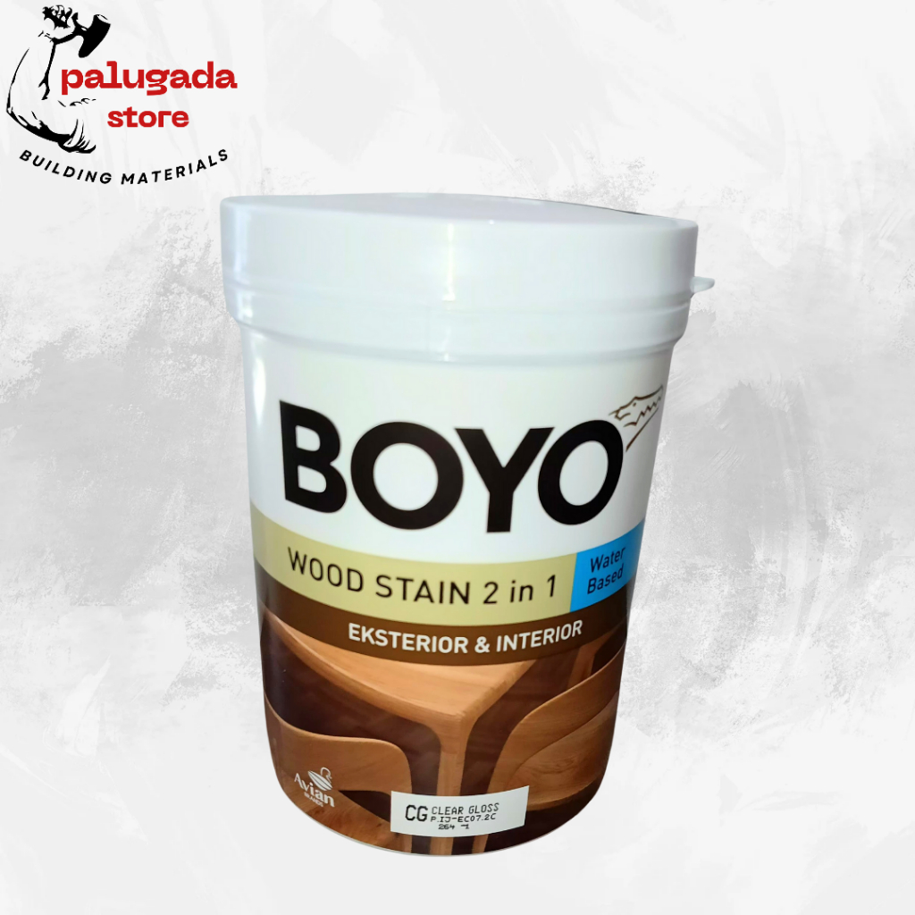 Jual CAT POLITUR KAYU BOYO WOOD STAIN WATER BASED - 1 LITER (2 IN 1 ...