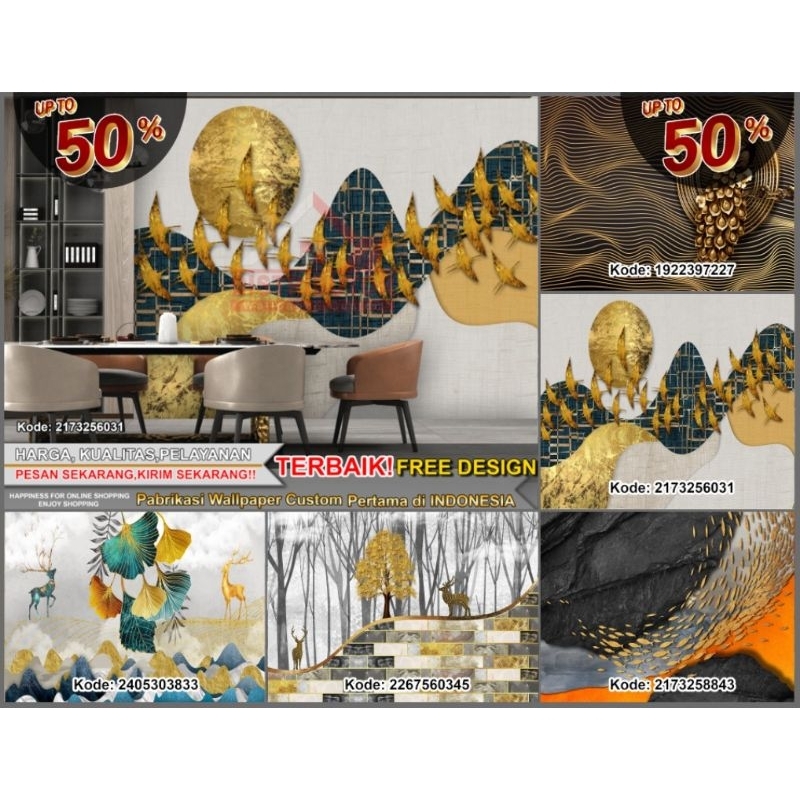 Jual Wallpaper Custom 3D Tema Mural | Wallpaper Ruang Tamu | Wallpaper ...