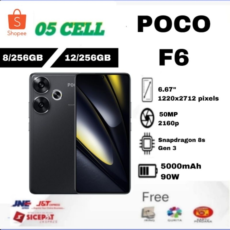 Jual XIAOMI POCO F6 8/256GB & 12/512GB GARANSI RESMI INDONESIA | Shopee ...
