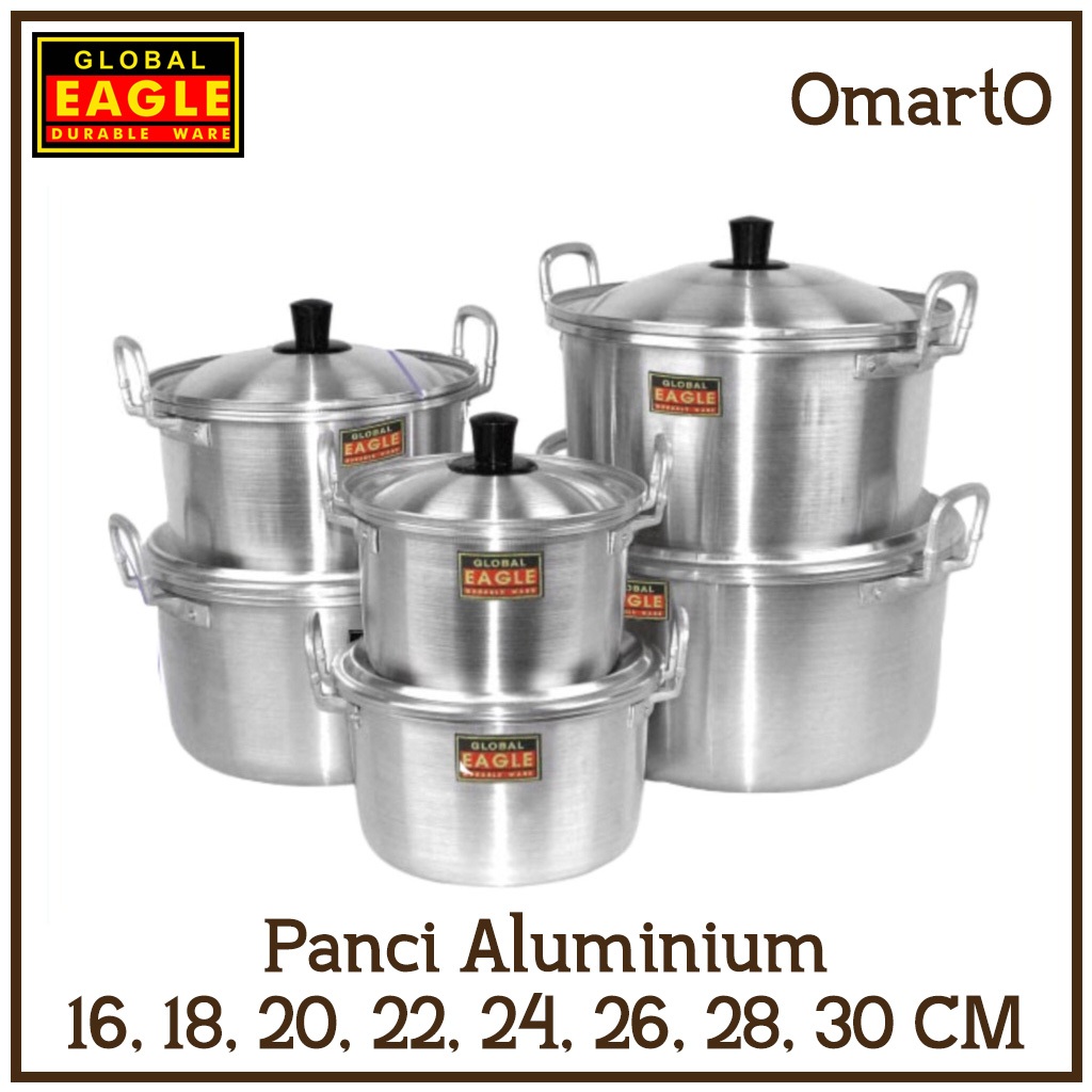 Jual Global Eagle Panci Set Aluminium 16 - 30 cm | Shopee Indonesia