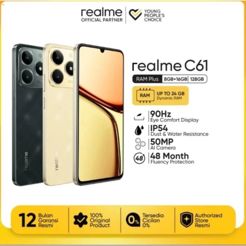 Jual Realme C61 Ram 8+16*/128GB Garansi Resmi | Shopee Indonesia