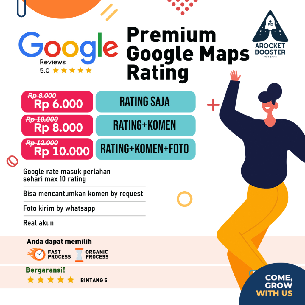 Jual AROCKET BOOSTER | PREMIUM JASA GOOGLE MAPS RATING REAL AKUN BS REQUEST | Shopee Indonesia