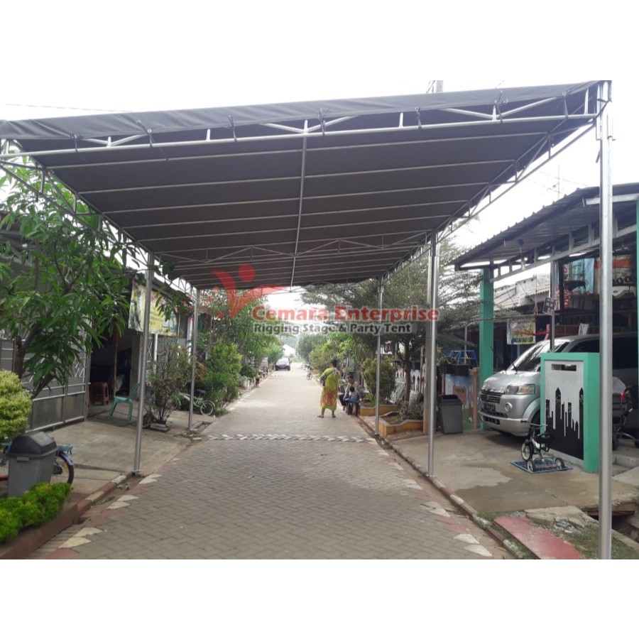 Jual jual tenda model miring/datar untuk keperluan fasum ukuran 4x6 ...