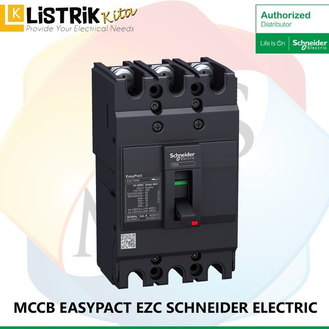 Jual MCCB/NFB 3P EZC100H SCHNEIDER ELECTRIC 75A 30KA/415VAC - EZC100H3075 | Shopee Indonesia