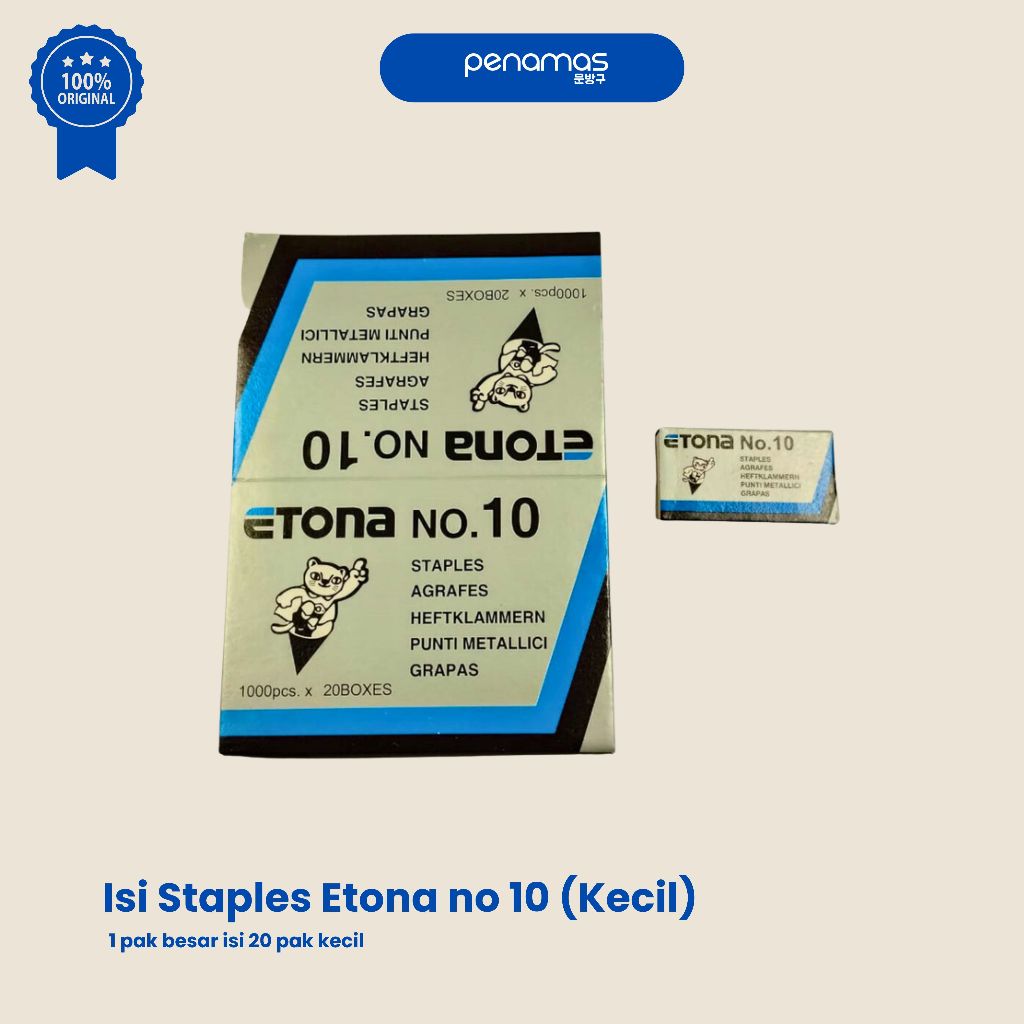 Jual ISI STAPLES ETONA NO 10 / PAK BESAR | Shopee Indonesia