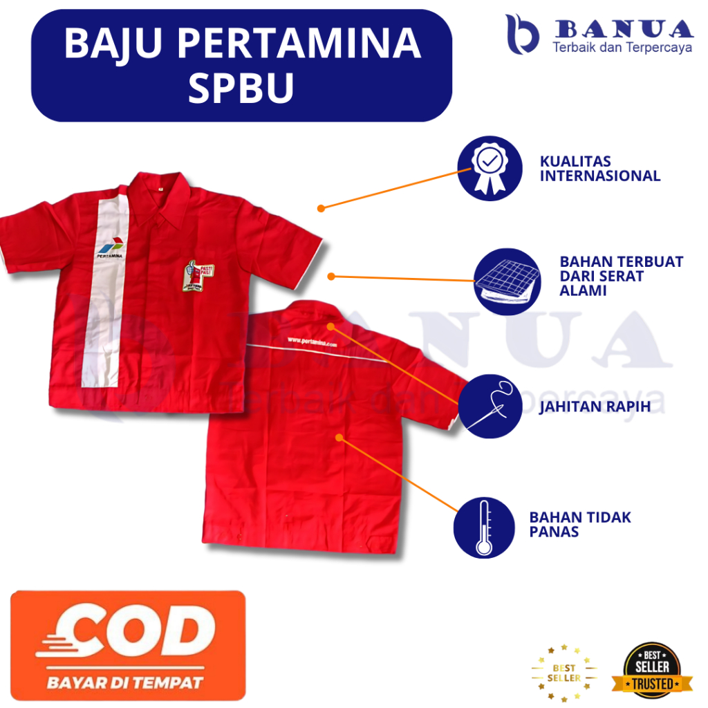 Jual Seragam Spbu Operator | Baju Spbu | Seragam Spbu Merah | Seragam ...
