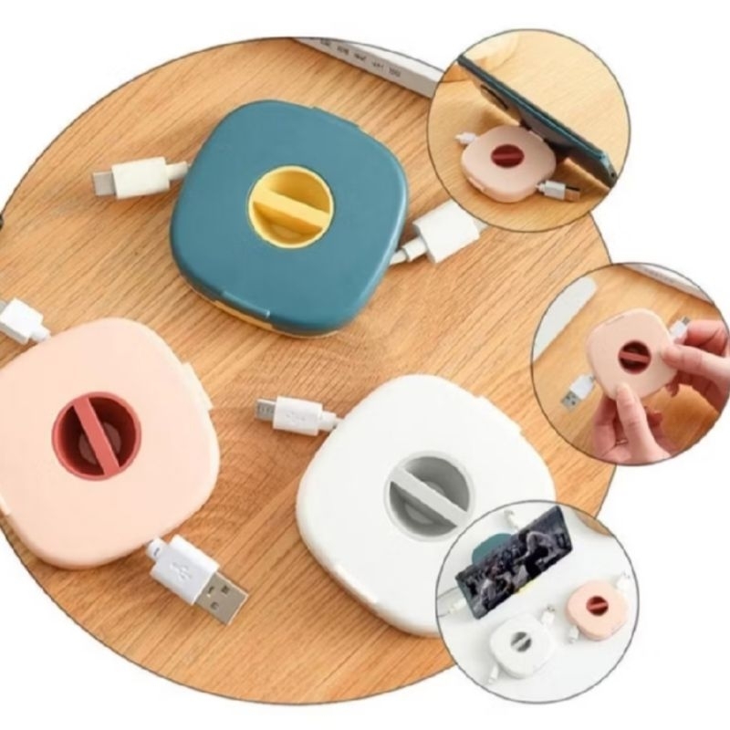 Jual WARNA RANDOM Kotak Penyimpanan Kabel Storage Box Charging Cable ...