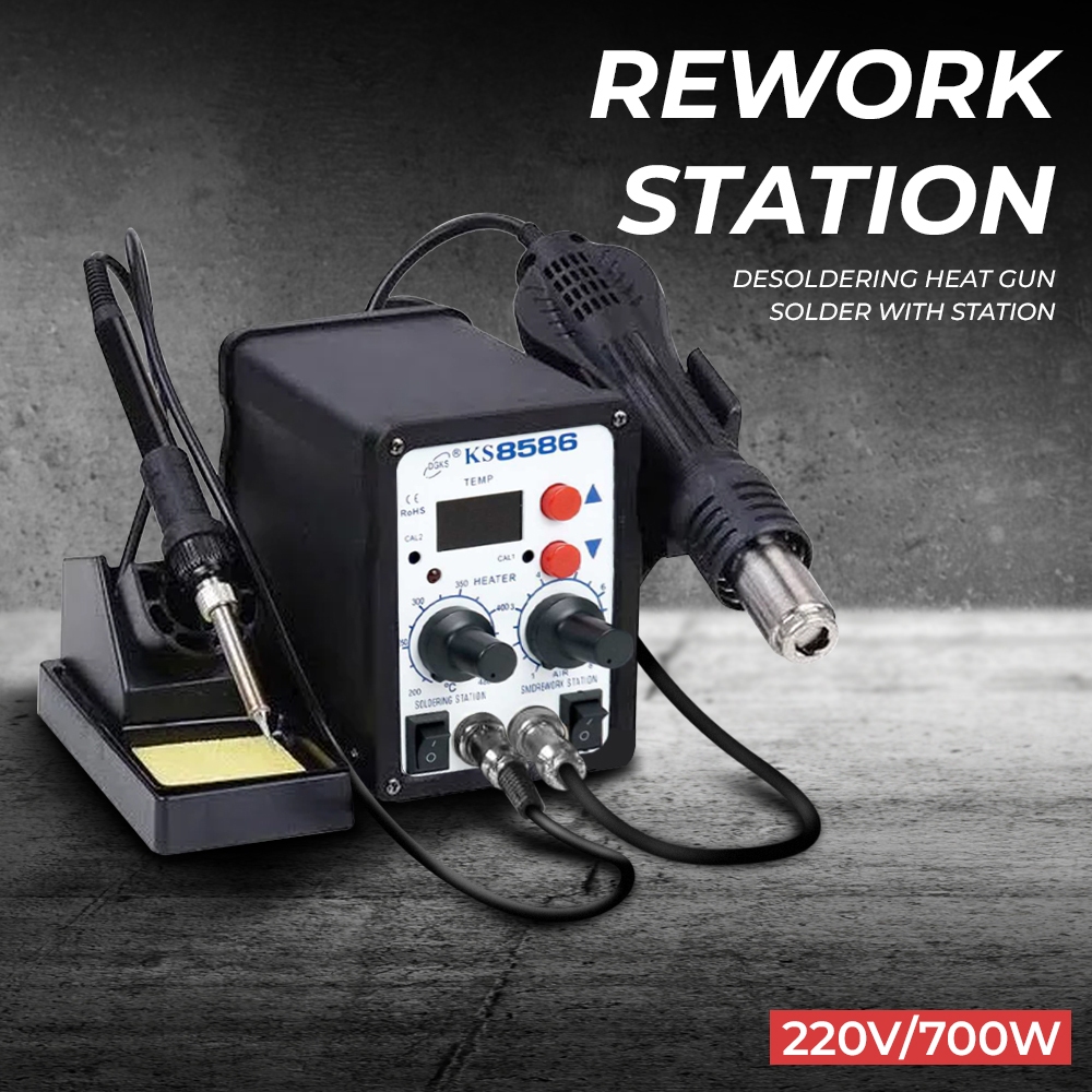 Jual SMD Desoldering Heat Gun Solder dengan Station 220V/700W - KS8586 ...