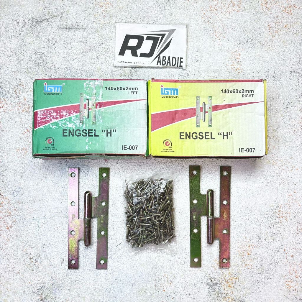 Jual [12SET] Engsel H + Skrup UCP IGM 80x50 110x55 140x60 MM Tebal Pintu Jendela Copot Cabut ...