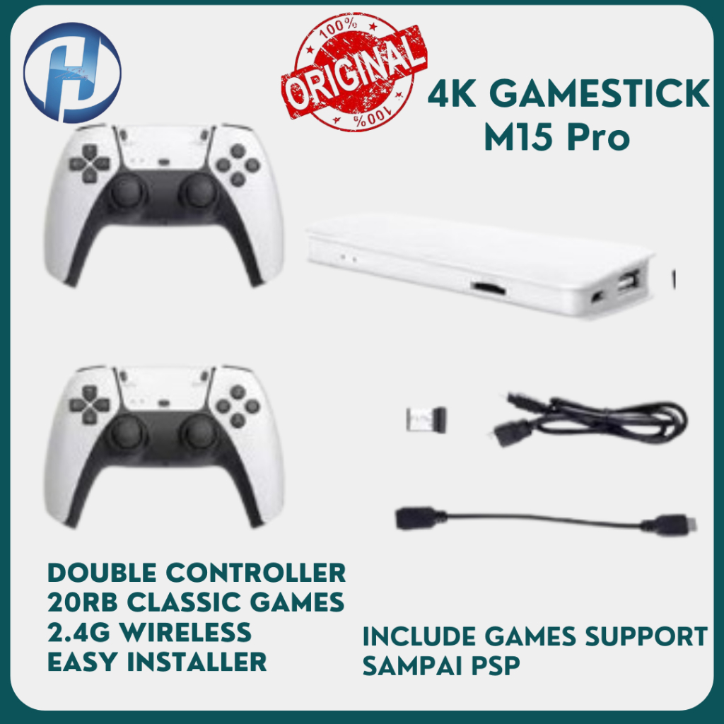 Jual 4K Game Stick M15 Pro Upgrade Version Game Console Wireless HDMI TV Retro Video Game ...