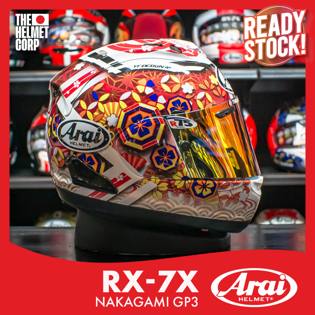Jual ARAI RX7X NAKAGAMI GP3 HELM FULL FACE RX-7X | Shopee Indonesia