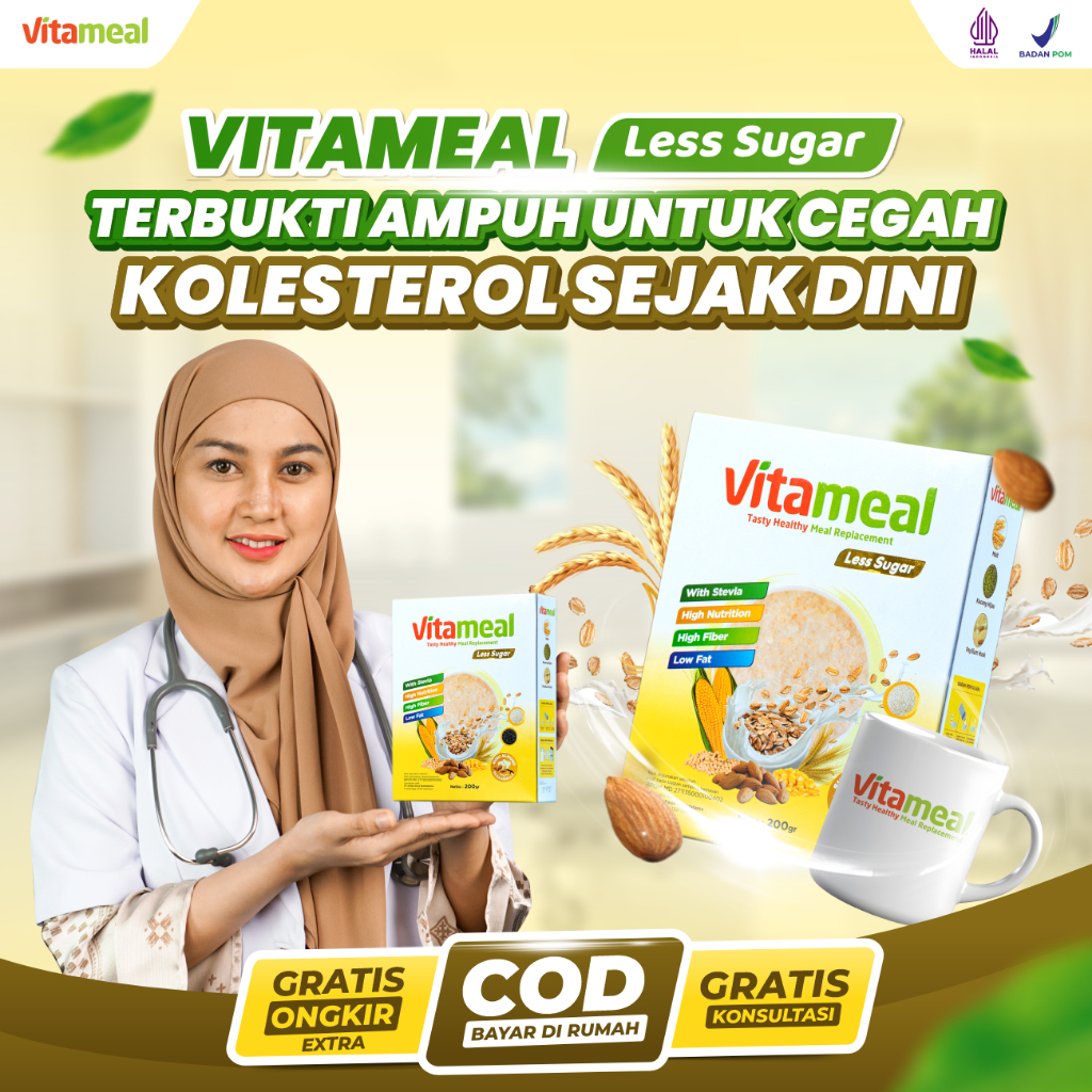 Jual VITAMEAL LESS SUGAR Ampuh Untuk Mengatasi Masalah Kolesterol dan ...