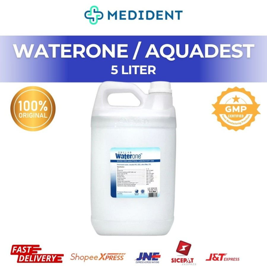 Jual Waterone 5 Liter / Aquades / Aquabides / Aquabidest | Shopee Indonesia