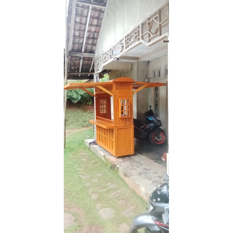 Jual Booth gerobak jualan kayu/ Booth es minuman kopi/ Booth meja ...