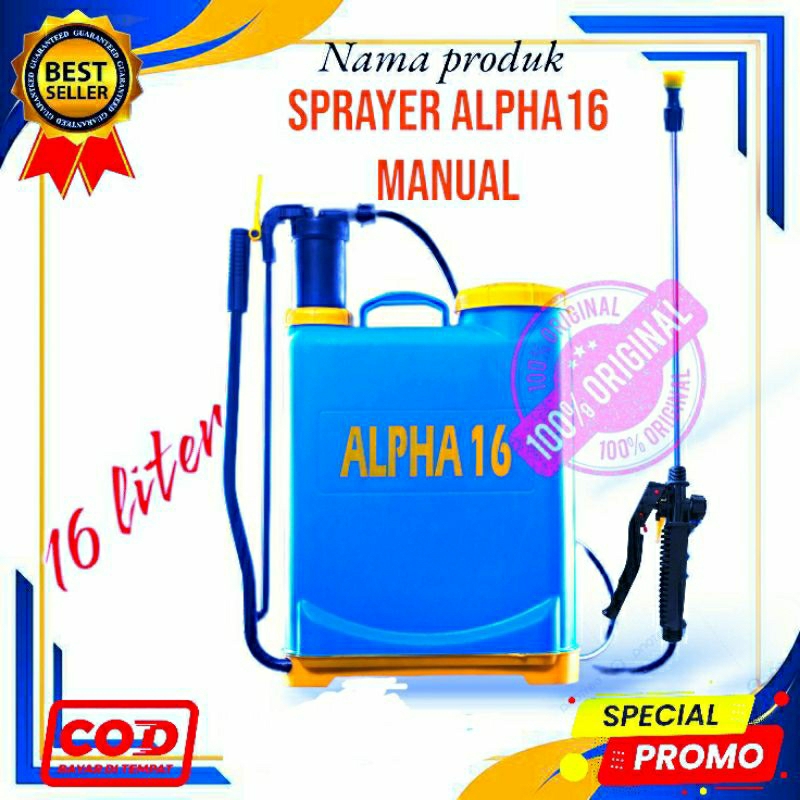 Jual SPAYER ALPHA 16 MANUAL KAPASITAS 16 LITER 100% ORIGINAL - Alat ...