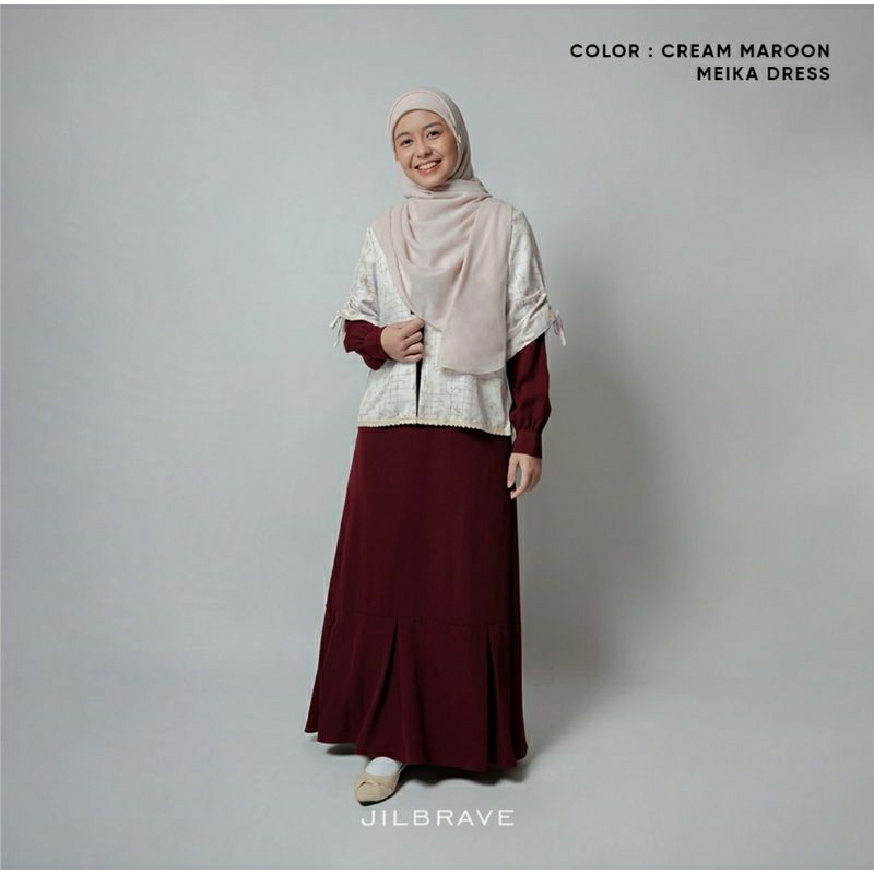 Jual MEIKA DRESS JILBRAVE | Raya Collection | Gamis dengan Outer ...