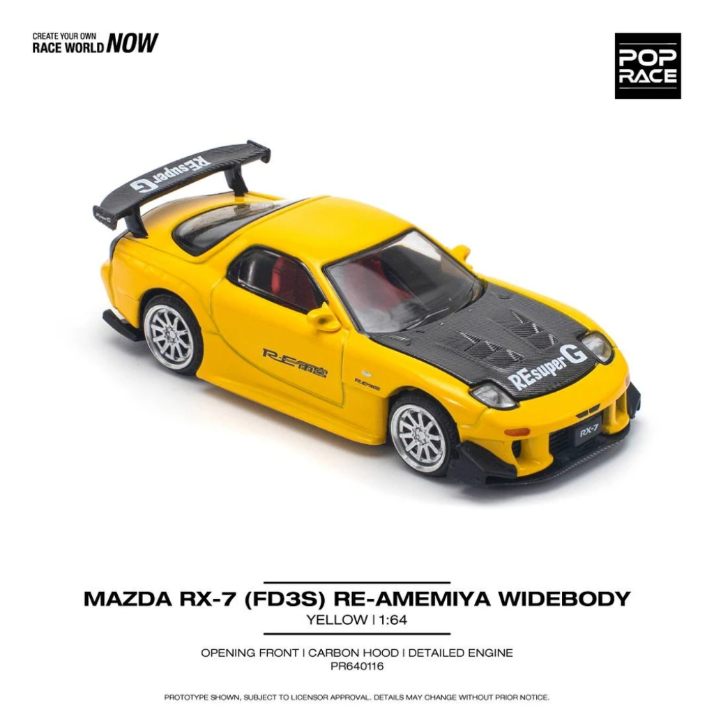 Jual Mazda RX-7 RE Amemiya Widebody Yellow POP RACE | Shopee Indonesia