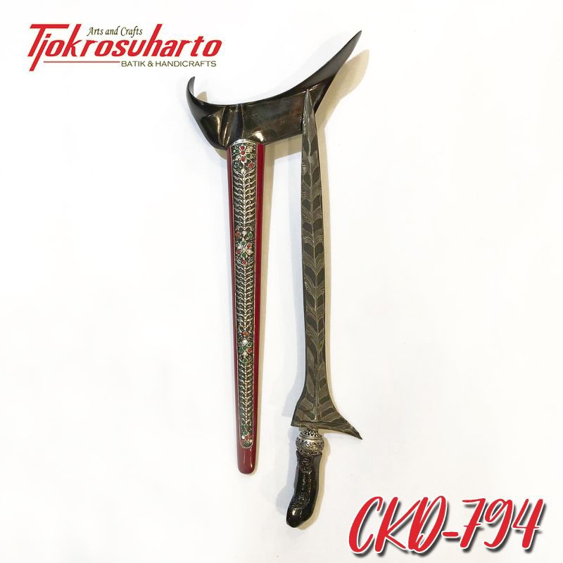Jual Keris Branggah Jogja Selut Bulu Ayam slorok perak batu CKD 794 ...