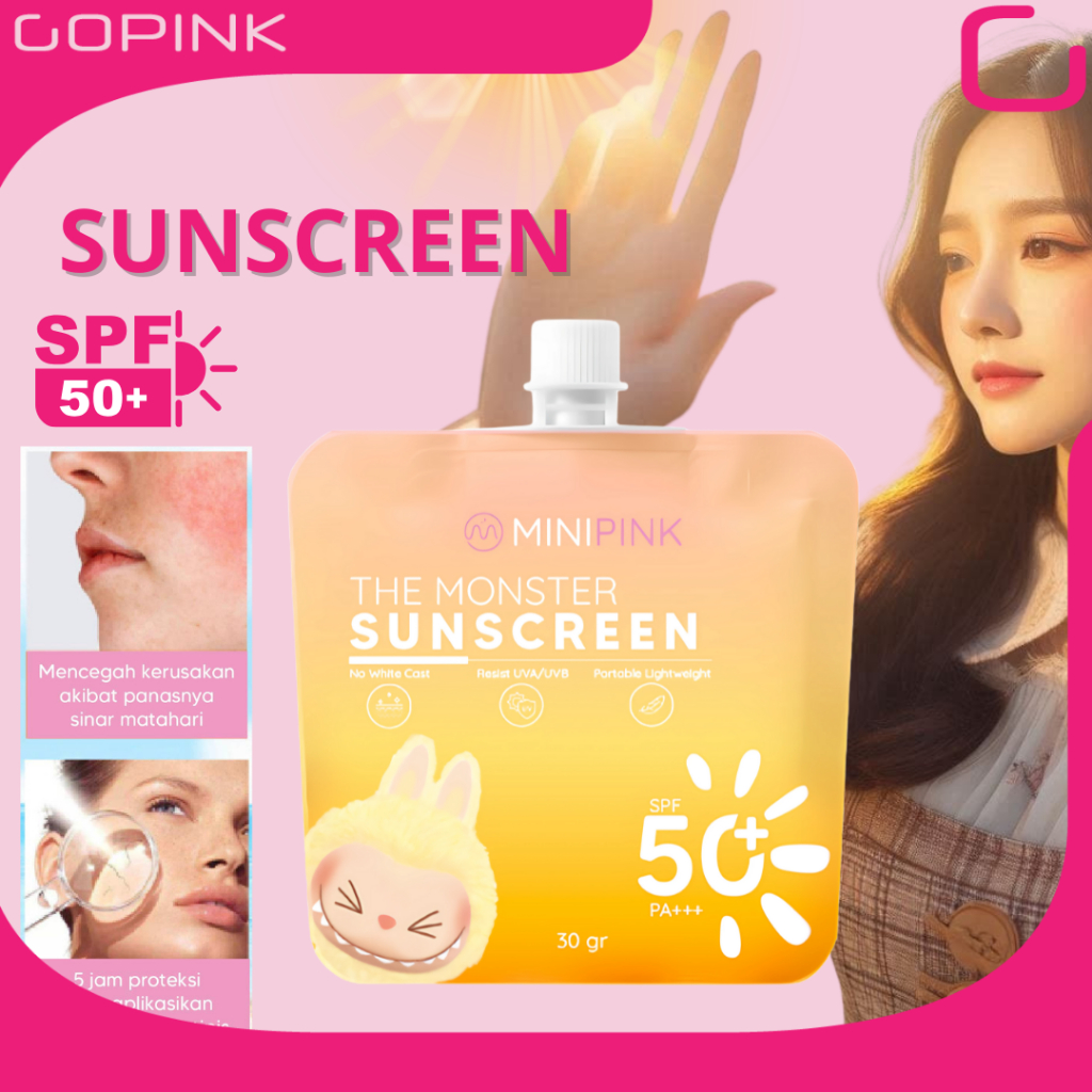Jual MINIPINK Sunscreen Mini Labubu The Monster SPF 50+ PA+++ 30g MP028 ...