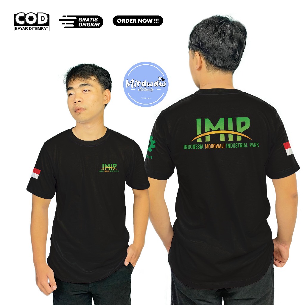 Jual Kaos IMIP Indonesia Morowali Industrial Park Logo Kaos Distro ...