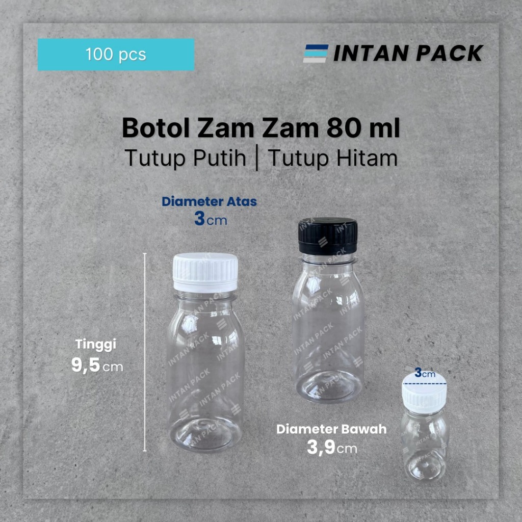 Jual Botol Zam zam 80 ml Botol Plastik TEBAL PREMIUM (100 pcs) | Shopee ...
