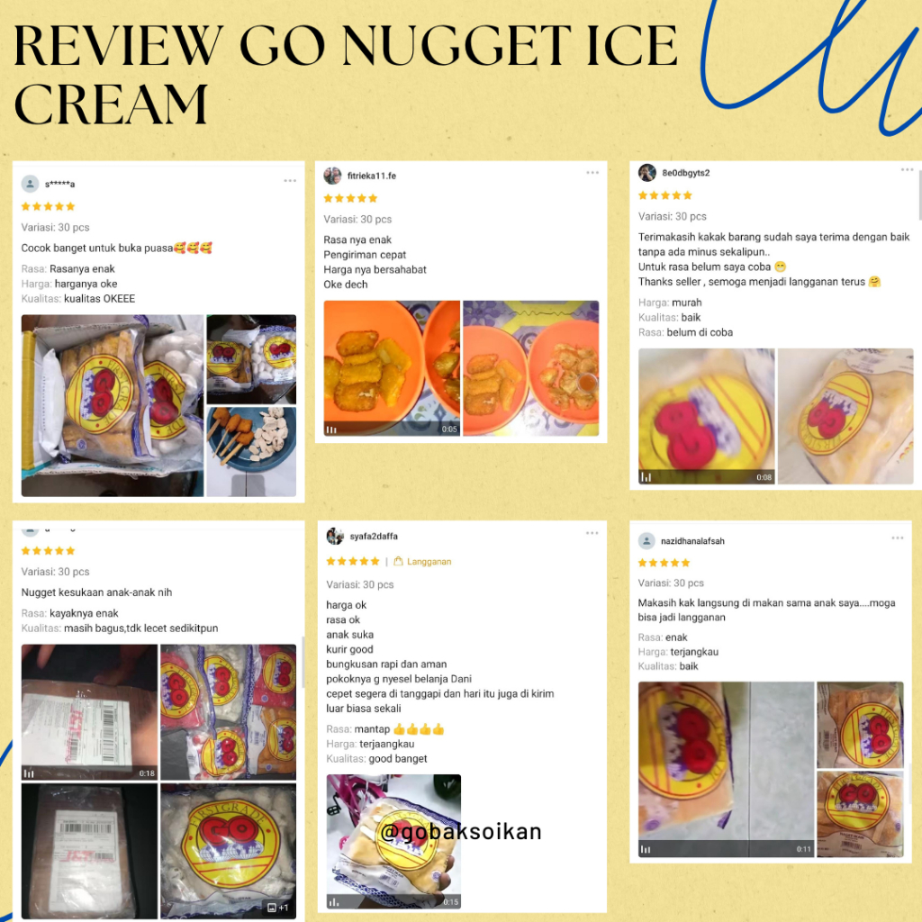 Jual [FROZEN FOOD GO] NUGGET ICE CREAM ISI 24 BESAR / 30 KECIL (500 ...