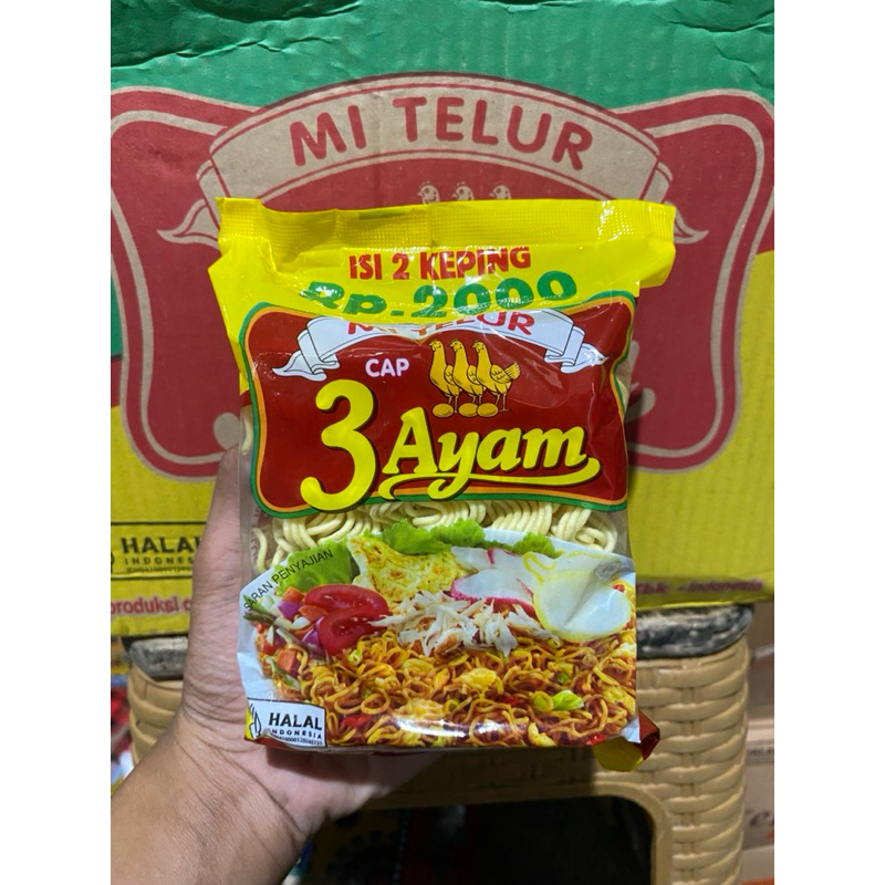 Jual Mie Telur Cap 3 Ayam ( 1 DUS ISI 24 pcs ) | Shopee Indonesia