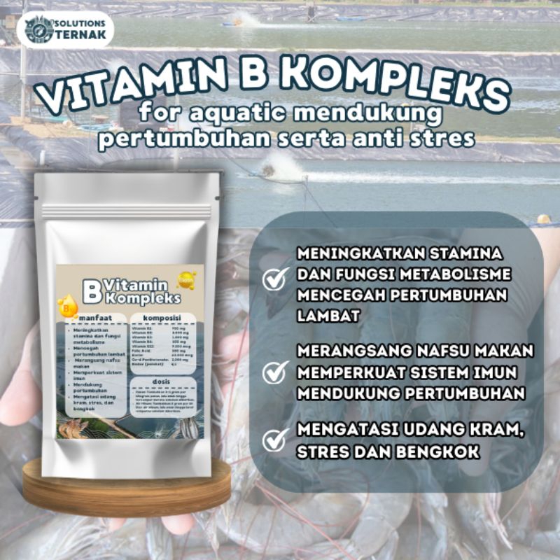 Jual VITAMIN B KOMPLEKS @1KG || Membantu mengurangi stress pada udang dan ikan meningkatkan daya ...