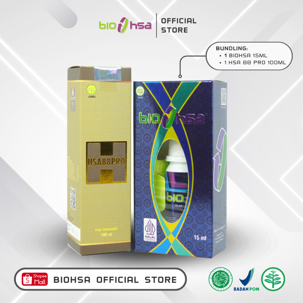 Jual BIO HSA & HSA 88 PRO [Bundling 1 Jamu Tetes BioHSA 15ml + 1 Minyak ...