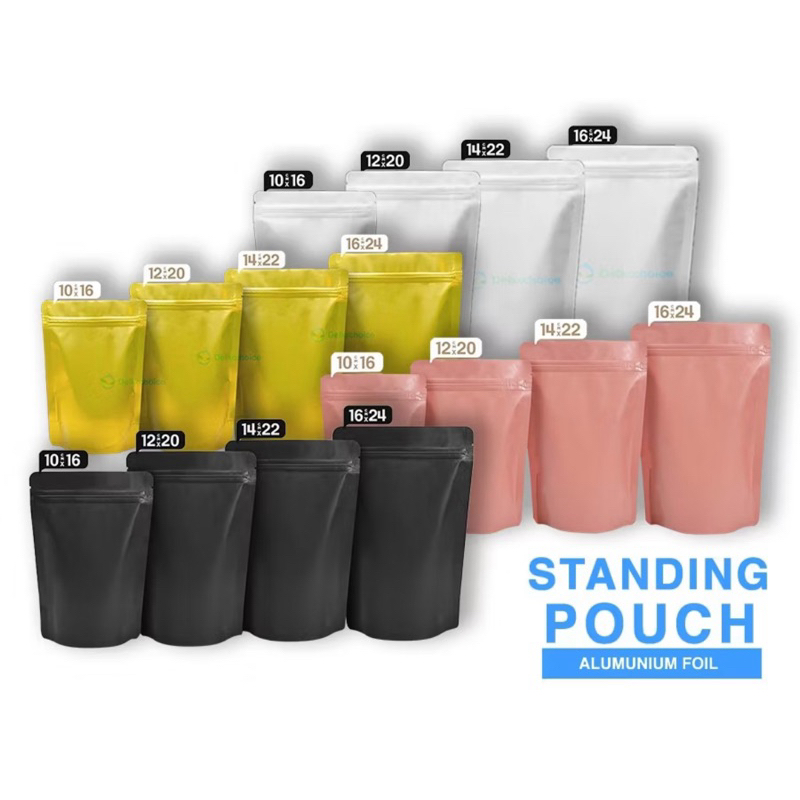 Jual Standing Pouch (WARNA PUTIH)12x20 CM STANDING POUCH / PLASTIK KLIP ...