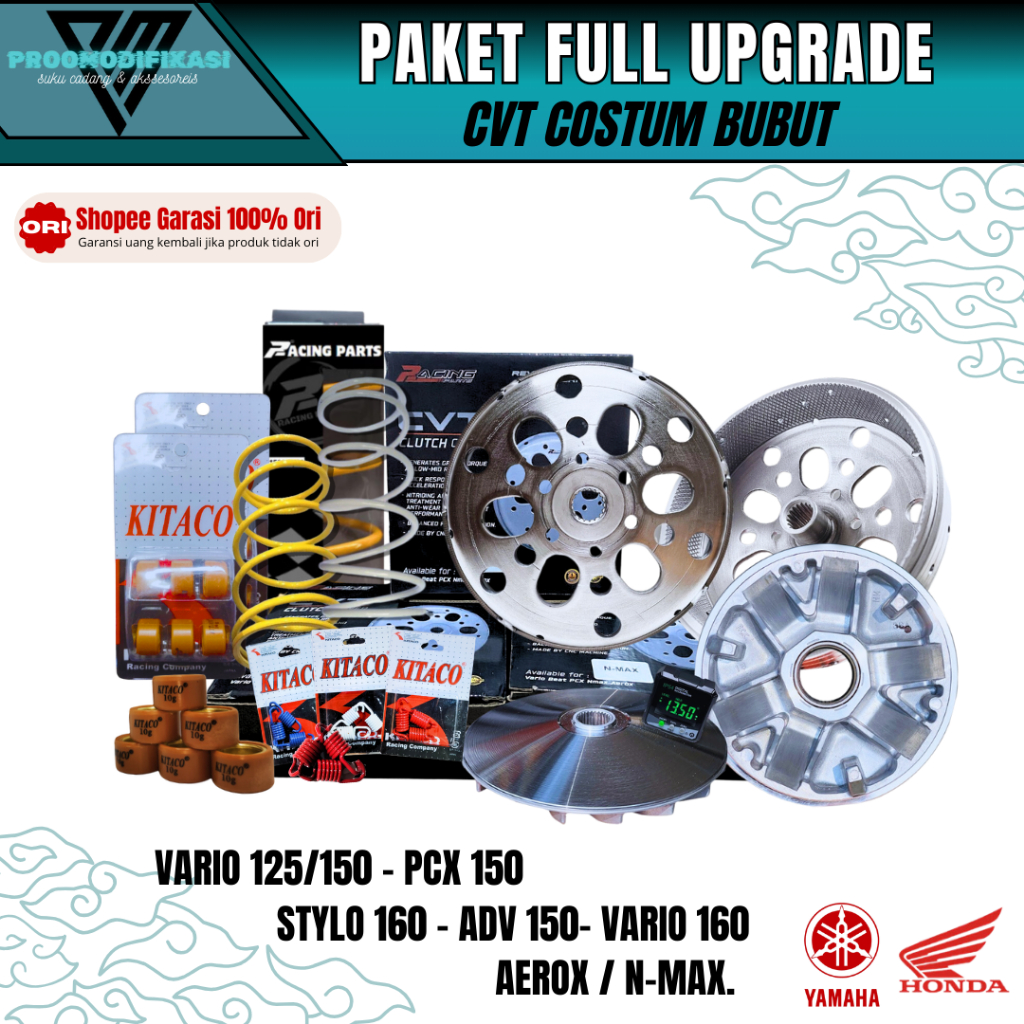Jual PAKET KIRIAN CVT VARIO 125 - 150 LED UPGRADE MANGKOK GANDA RUMAH ...