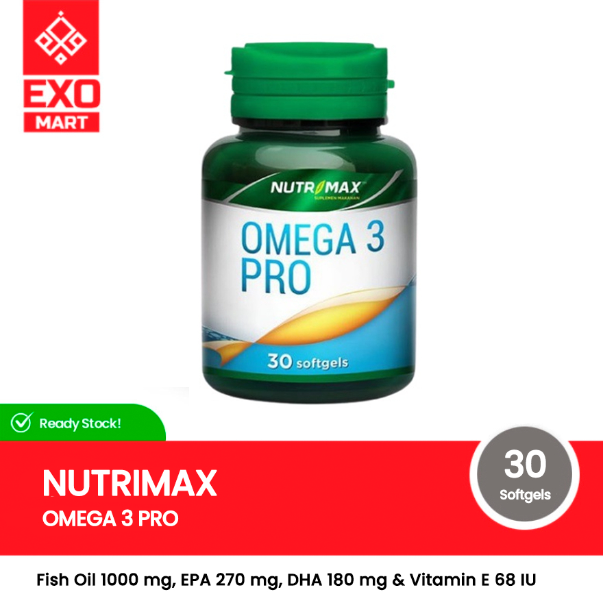 Jual Nutrimax - Omega 3 Pro 30 Softgels | Shopee Indonesia