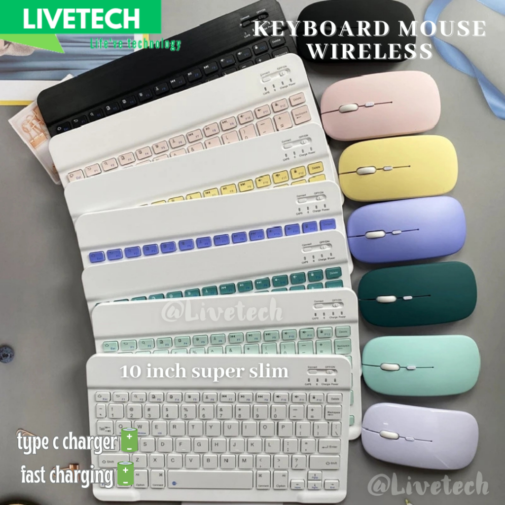 Jual LIVETECH Keyboard Bluetooth 10 Inch 3in1 Wireless Bluetooth ...