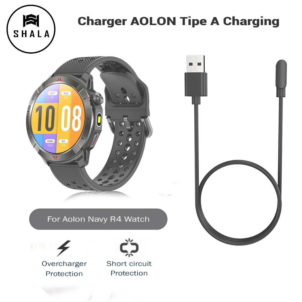 Jual Kabel Charger Aolon Navy R4 Smartwatch Tipe A Charging | Shopee ...
