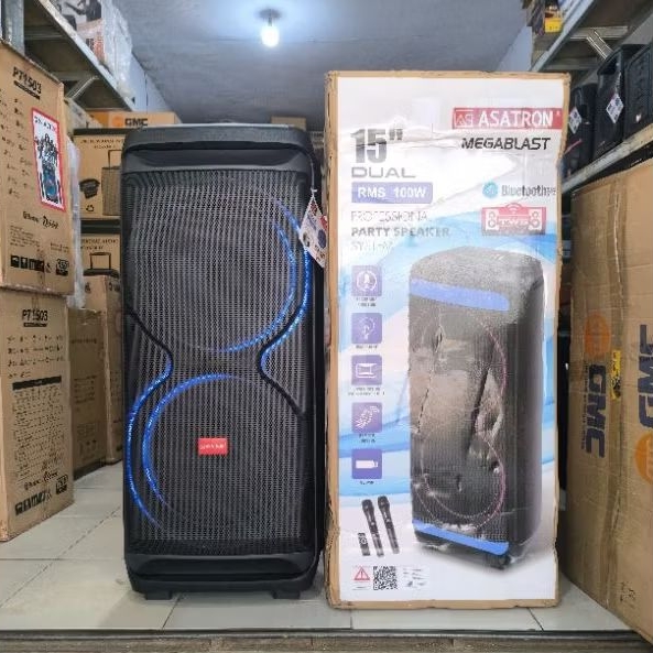 Jual Speaker Asatron Megablast Dual 15 Inch Bluetooth Party Speaker ...