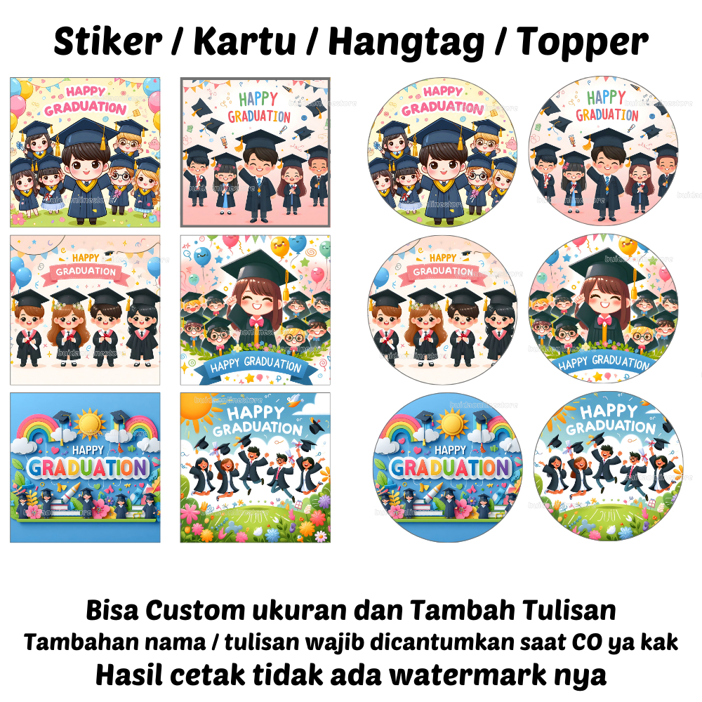 Jual Label Sticker Stiker / Kartu Ucapan / Topper / Hangtag Happy ...