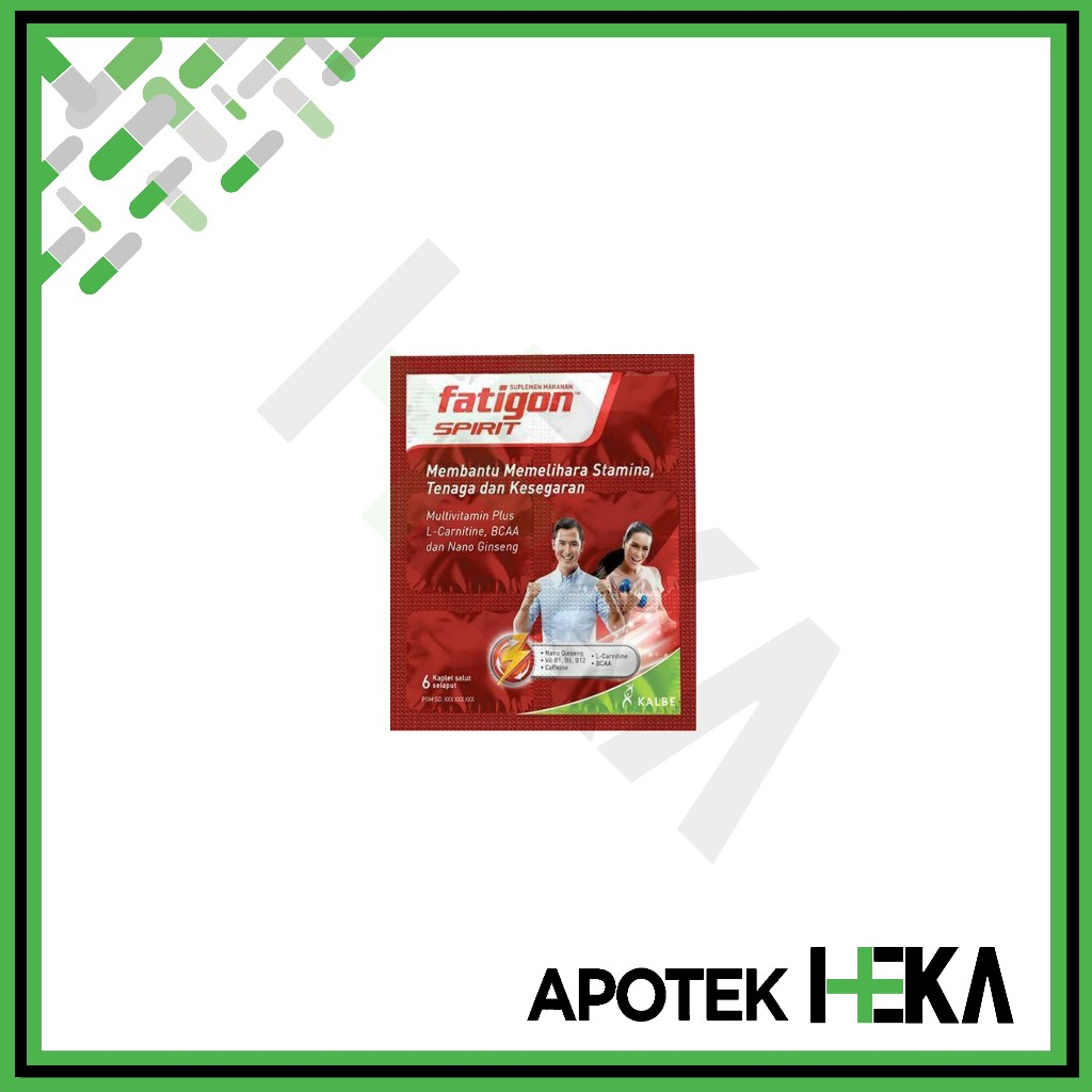 Jual Fatigon Spirit - Obat Penjaga Stamina Strip isi 6 Kaplet ...