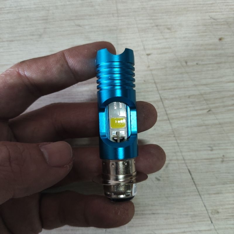 Jual bohlam Led H6 2 sisi Laser biru acdc Matic Bebek | Shopee Indonesia