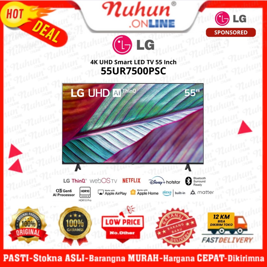 Jual LG Smart TV 4K UHD 55 Inch 55UR7500PSC | Shopee Indonesia