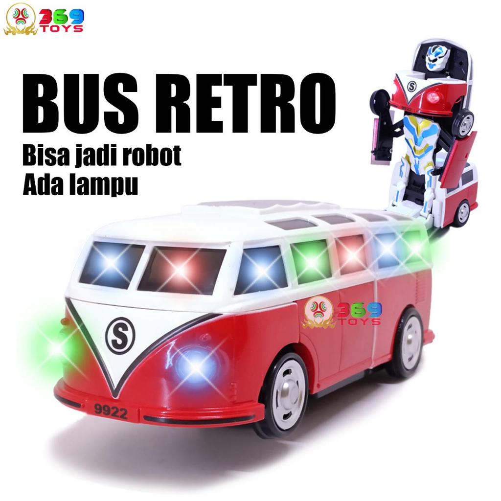 Jual MAINAN MODEL MOBIL BUS RETRO SIMULASI ROBOT DEFORMASI TRANSFORMASI ...