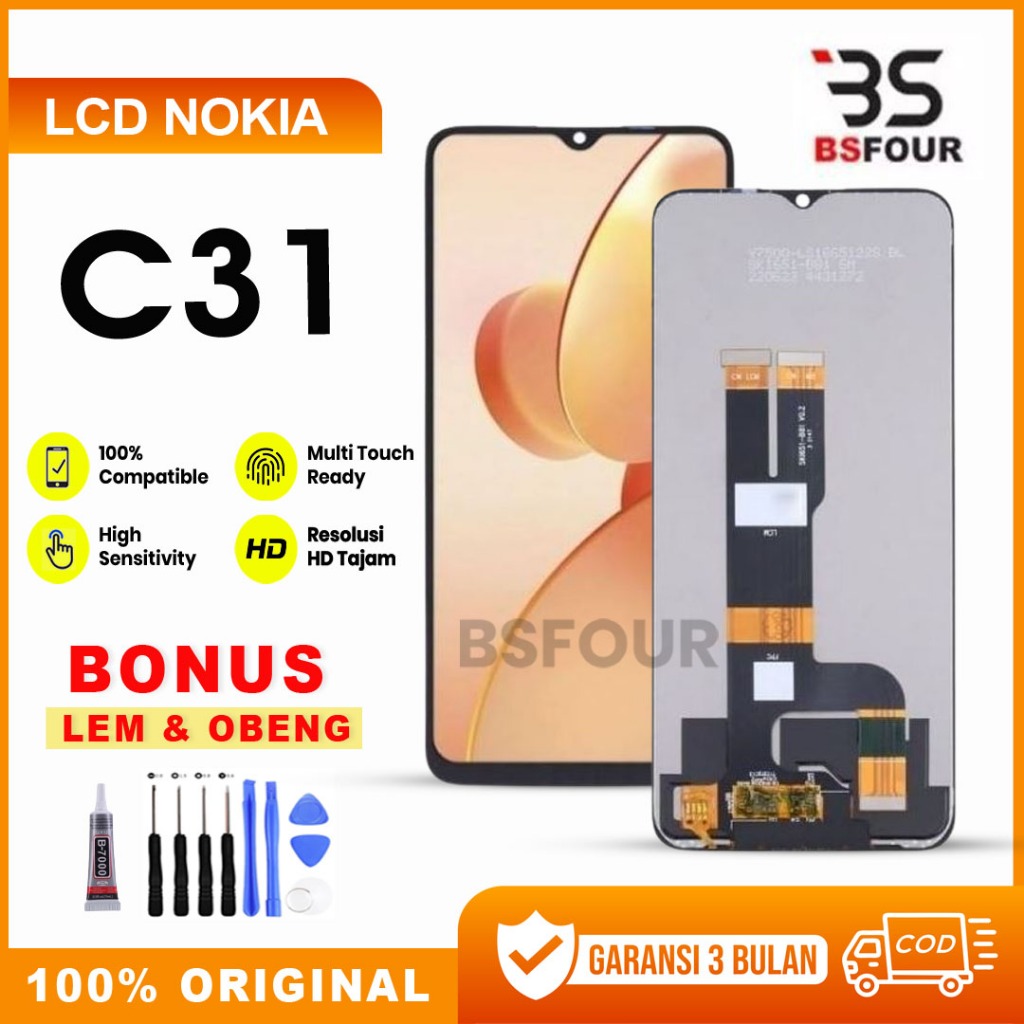 Jual LCD NOKIA C31 FULLSET TOUCHSCREEN | Shopee Indonesia