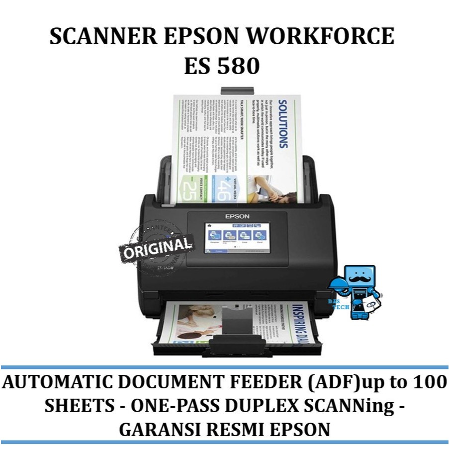 Jual Scanner Epson ES 580W WorkForce A4 Duplex Sheetfed ADF | Shopee ...